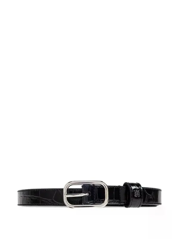 Amiri Crocodile-embossed Belt - Black