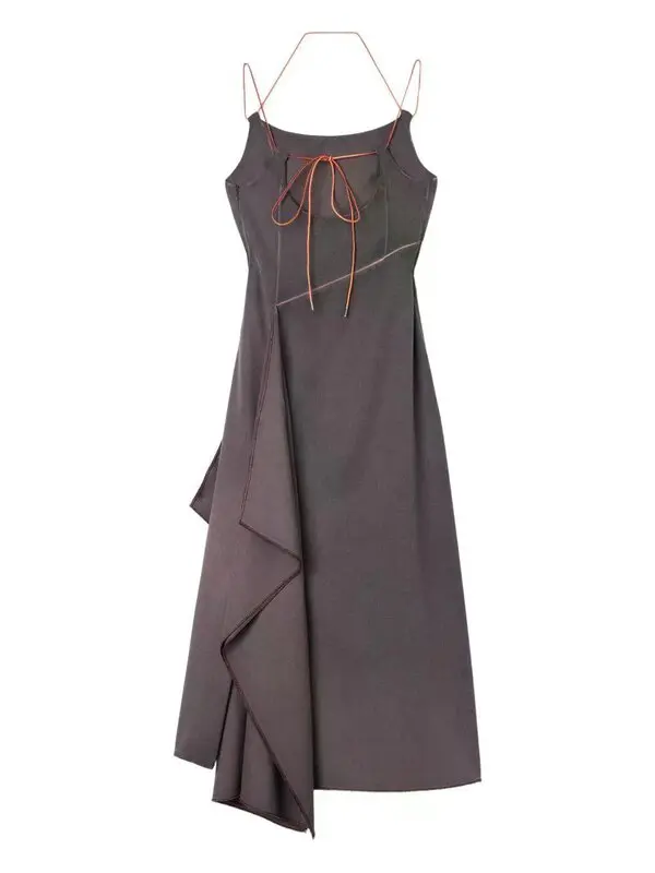 Sunnei Draped Tie-back Midi Dress