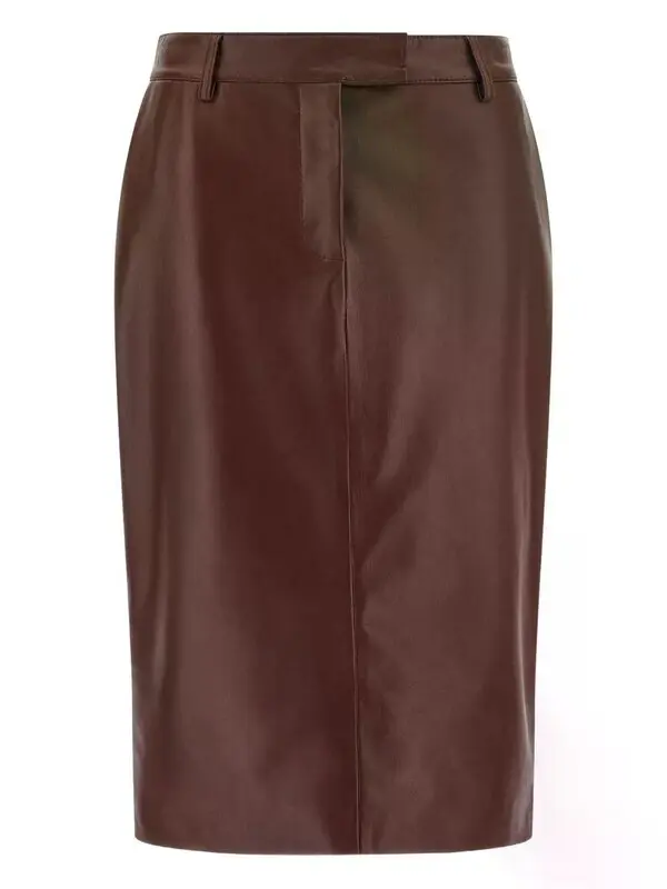 Giuseppe Di Morabito Leather Pencil Skirt - Brown