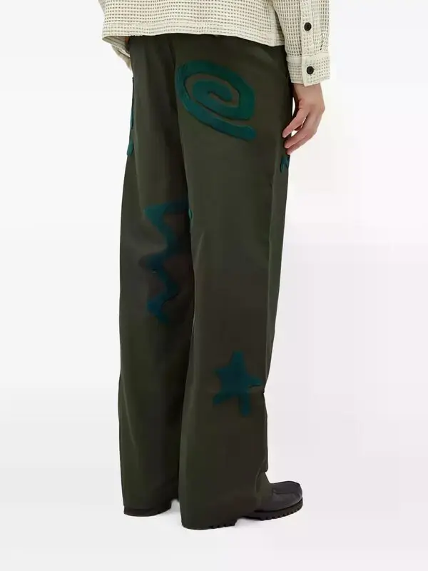BRAIN DEAD Chenille-embroidered Trousers