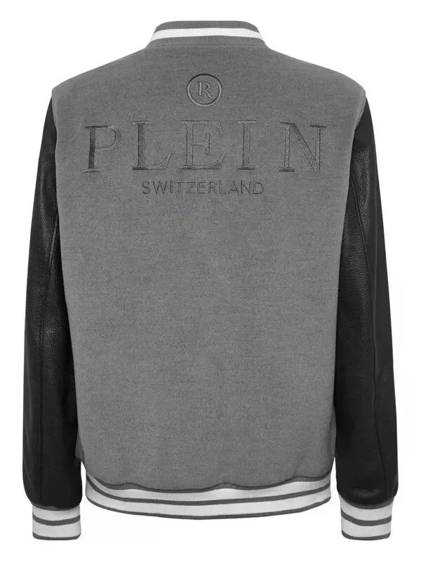 Philipp Plein Panelled Bomber Jacket - Grey