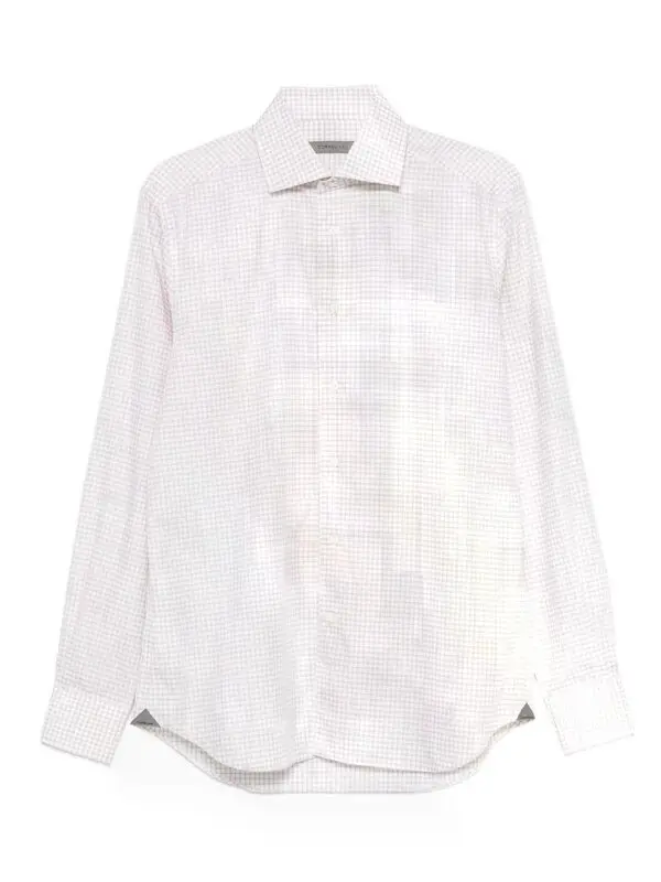 Corneliani Check-print Long-sleeved Shirt