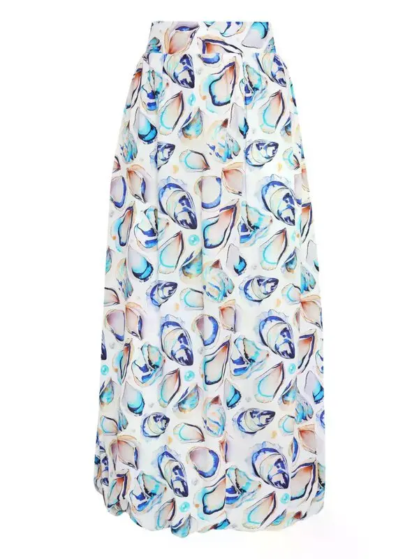 BRIGITTE Oyster-print A-line Skirt