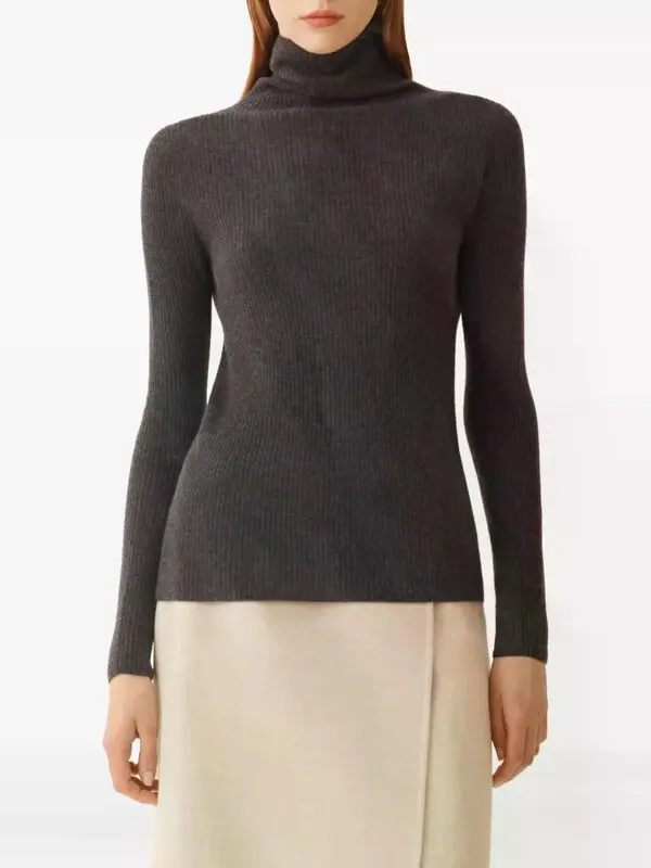 Fabiana Filippi Ribbed Turtleneck Sweater - Grey