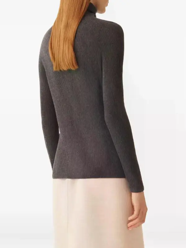 Fabiana Filippi Ribbed Turtleneck Sweater - Grey