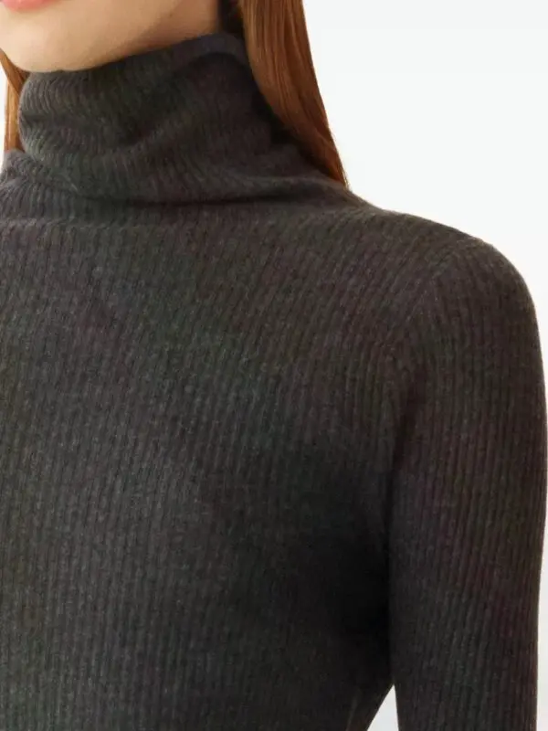 Fabiana Filippi Ribbed Turtleneck Sweater - Grey