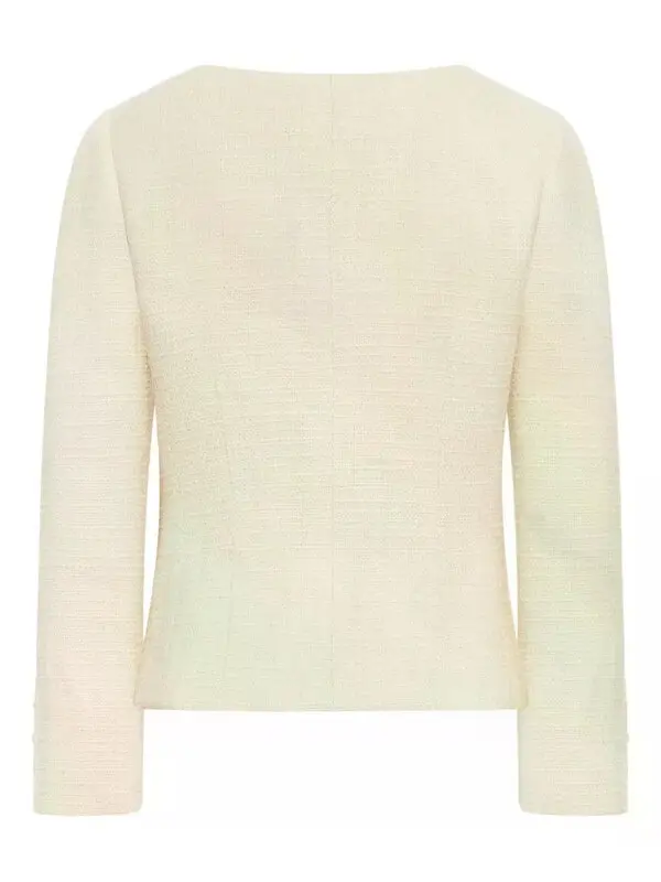 Valentino Garavani Wool Tweed Short Jacket With Bow Detail