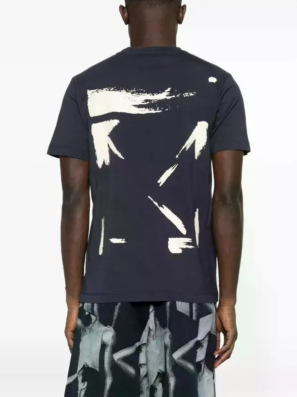 Off-White Short-sleeve Crew-neck T-shirt - Blue