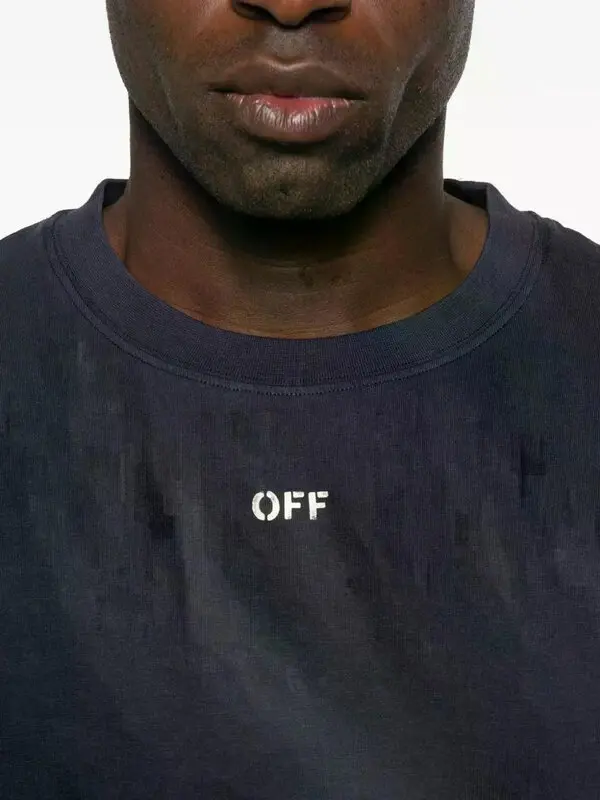 Off-White Short-sleeve Crew-neck T-shirt - Blue