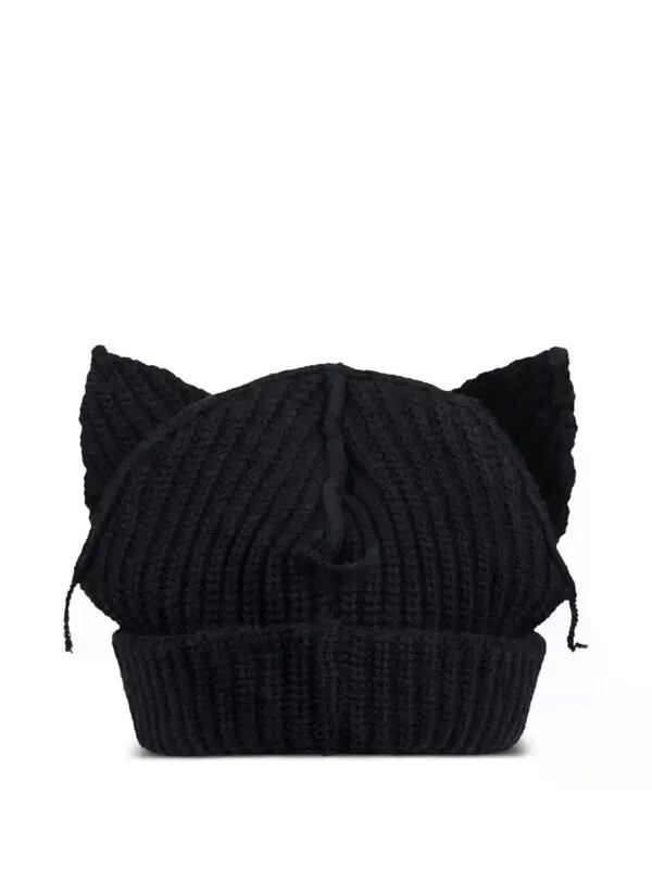 CHARLES JEFFREY Cat-ear Beanie - Black