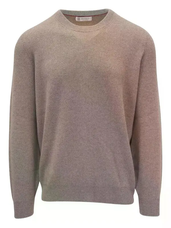 Brunello Cucinelli Ribbed-knit Cashmere Sweater - Brown