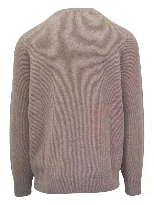 Brunello Cucinelli Ribbed-knit Cashmere Sweater - Brown