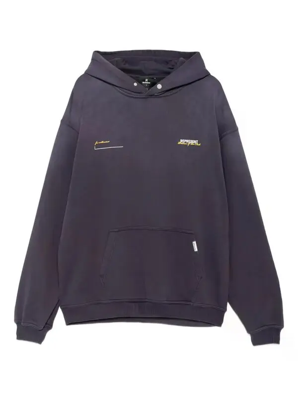 REPRESENT Logo-embroidered Hoodie - Purple
