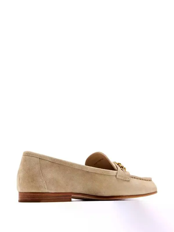 Veronica Beard Chain-embellished Suede Loafers
