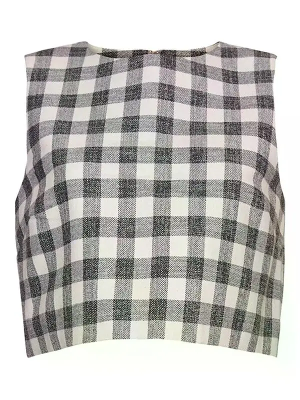 Cara Cara Check-pattern Sleeveless Top