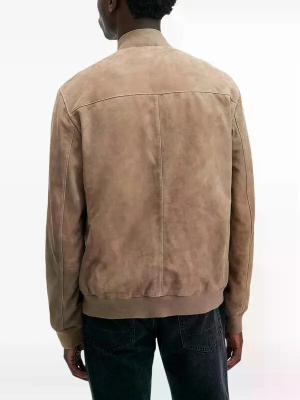 ALLSAINTS Zip-pocket Suede Bomber Jacket