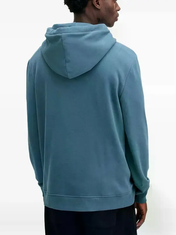ALLSAINTS Raven Logo-embroidered Hoodie - Blue