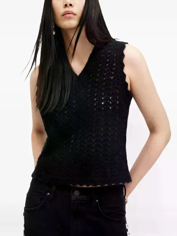 ALLSAINTS Vivian Scalloped Tank Top