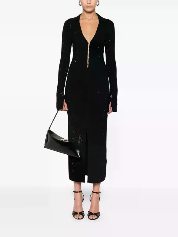 Patrizia Pepe Embellished Button-front Midi Dress