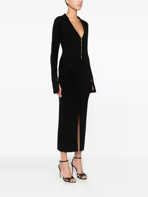 Patrizia Pepe Embellished Button-front Midi Dress