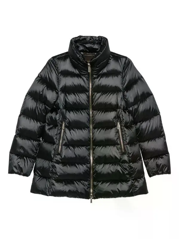 MOORER Quilted Zip-front Coat