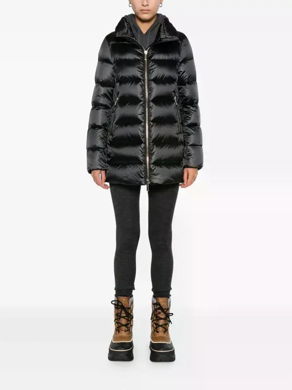 MOORER Quilted Zip-front Coat