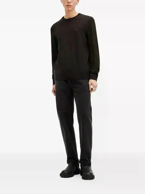 ALLSAINTS Embroidered Logo Crew-neck Sweater - Brown