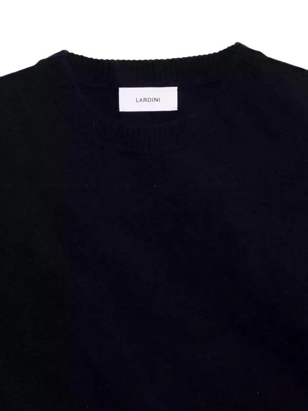 LARDINI Ribbed Crew-neck Sweater - Blue