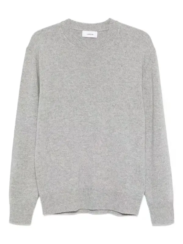 LARDINI Ribbed Crew-neck Sweater - Grey