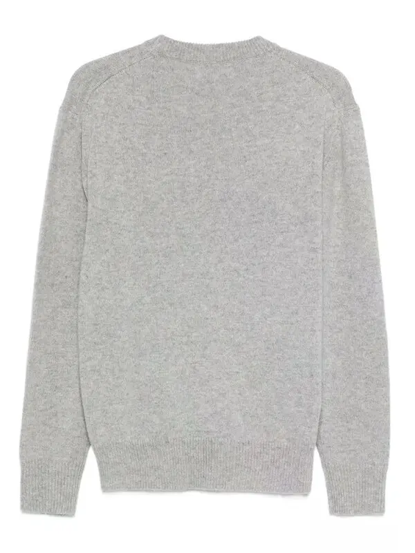 LARDINI Ribbed Crew-neck Sweater - Grey