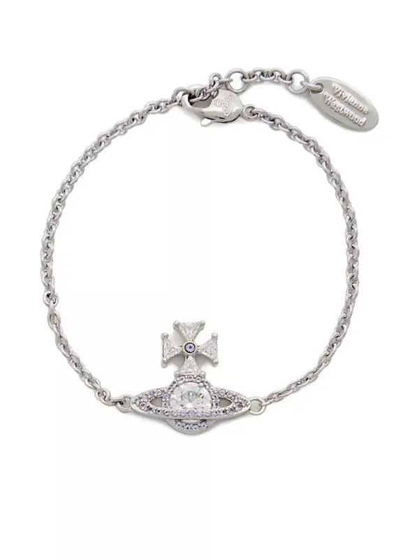 VIVIENNE WESTWOOD Mayfair Rhinestone Bracelet - Silver
