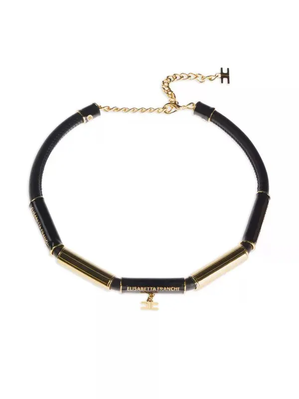Elisabetta Franchi Tubular Necklace - Black