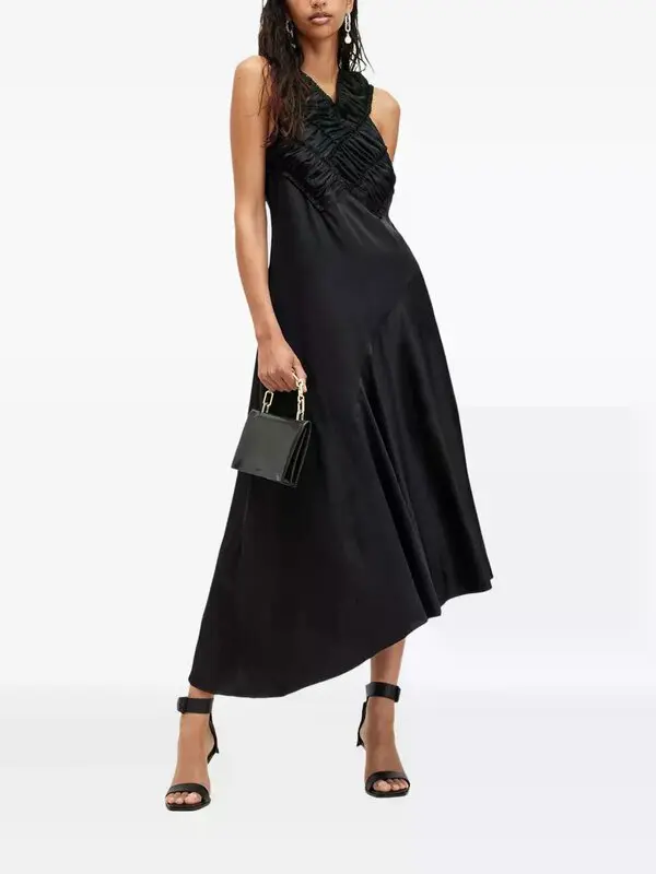 ALLSAINTS Mahree Cross-back Ruffled Dress