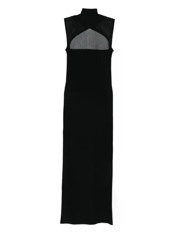 Patrizia Pepe Ribbed High-neck Dress