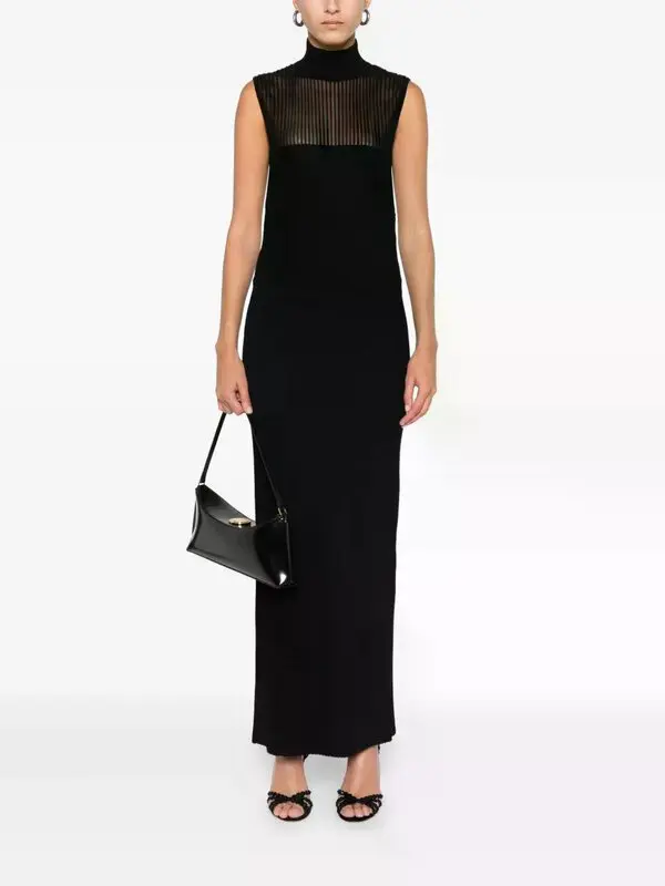 Patrizia Pepe Ribbed High-neck Dress