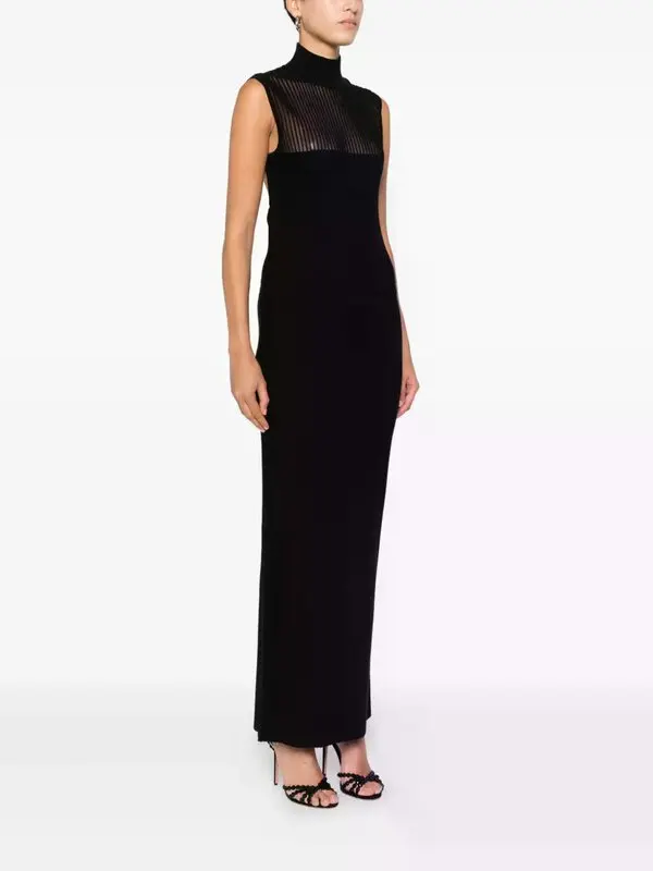 Patrizia Pepe Ribbed High-neck Dress