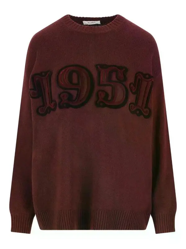 Max Mara Long-sleeve Embroidered Sweater - Red