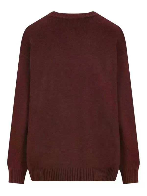 Max Mara Long-sleeve Embroidered Sweater - Red