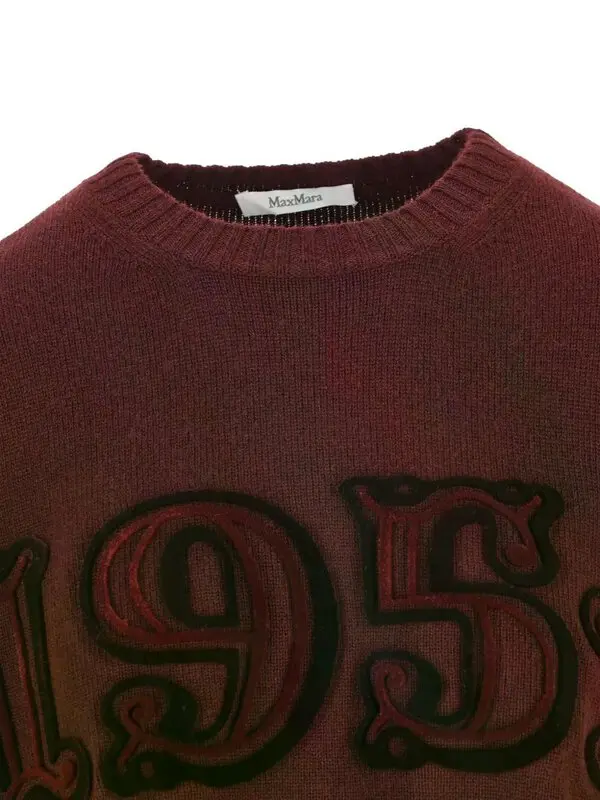 Max Mara Long-sleeve Embroidered Sweater - Red