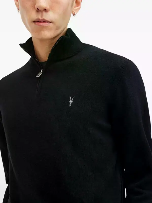 ALLSAINTS Killburn Half-zip High-neck Sweater - Black
