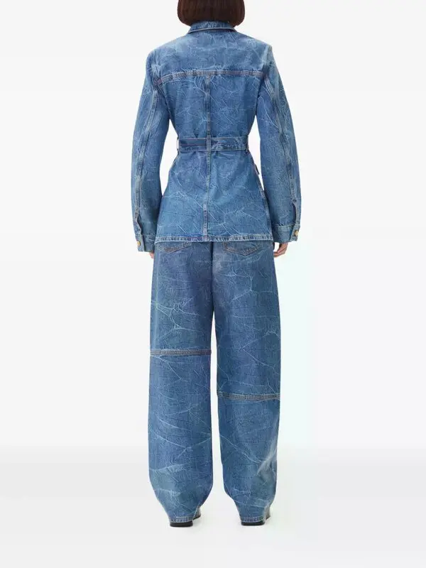 GANNI Belted Denim Jacket