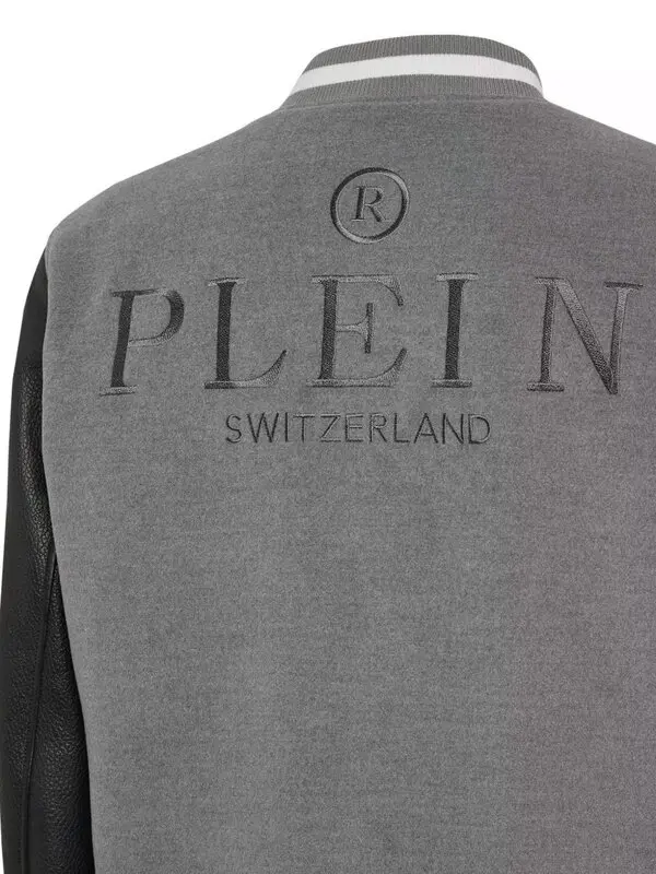 Philipp Plein Panelled Bomber Jacket - Grey