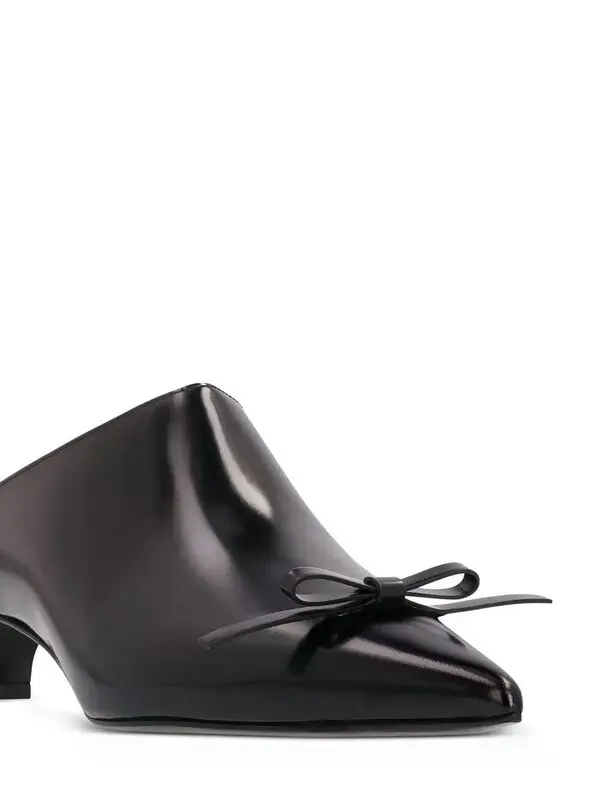 JIL SANDER 25mm Bow-detail Leather Mules