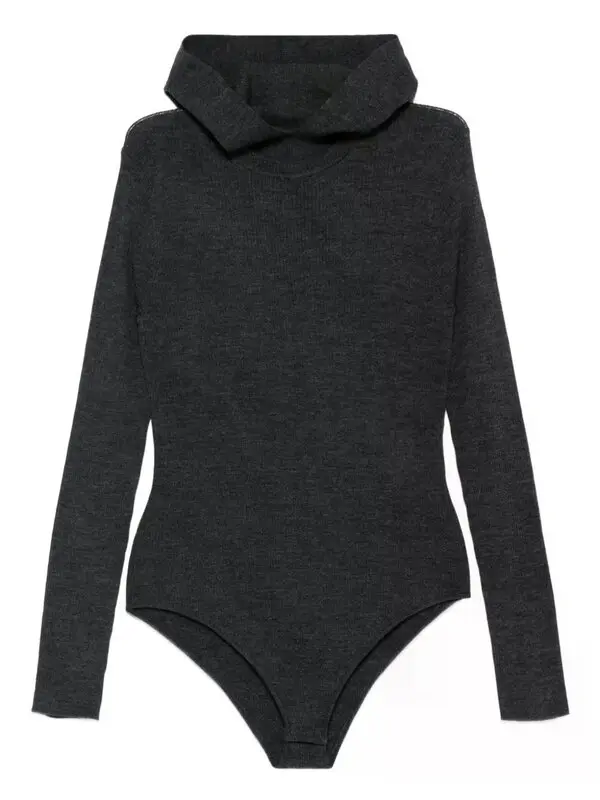 P.a.r.o.s.h Hooded Ribbed Bodysuit