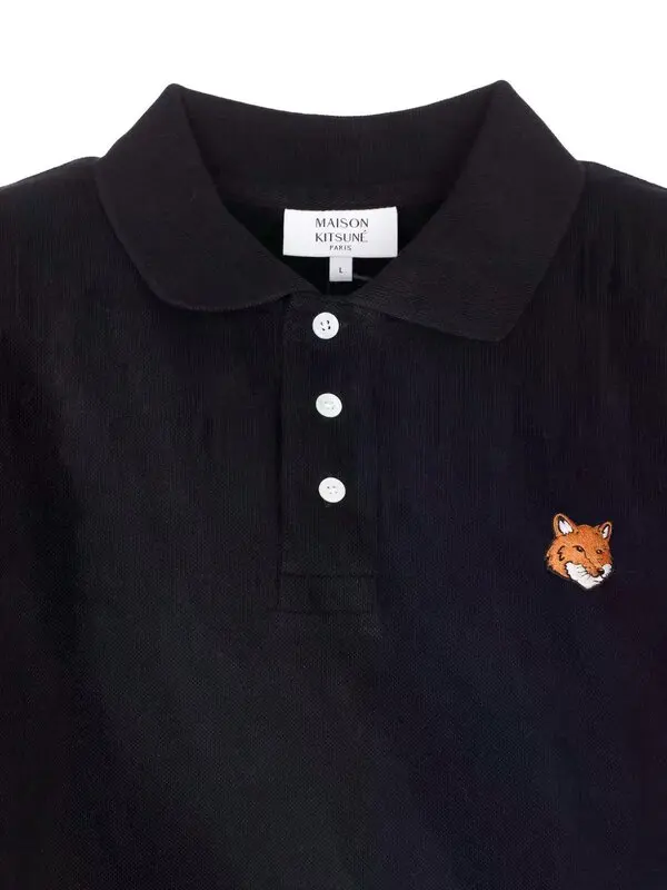 Maison Kitsuné Embroidered Short-sleeve Polo Shirt