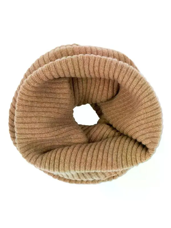 Eric Bompard Ribbed Cashmere Snood - Brown