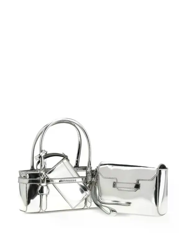 Dsquared2 Mini Twin Tote Bag - Silver