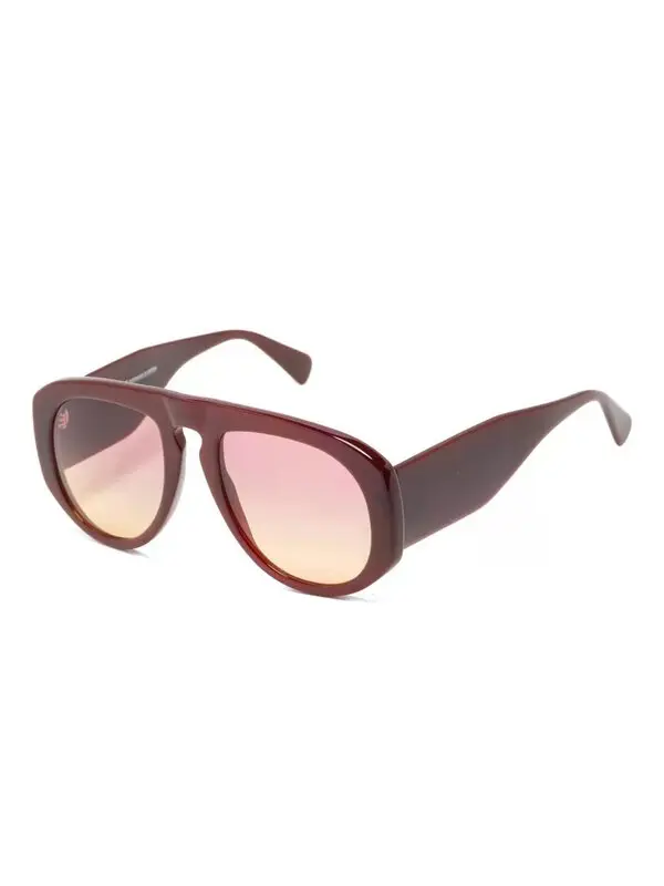 ANDY WAWA Gradient Round-frame Sunglasses - Red