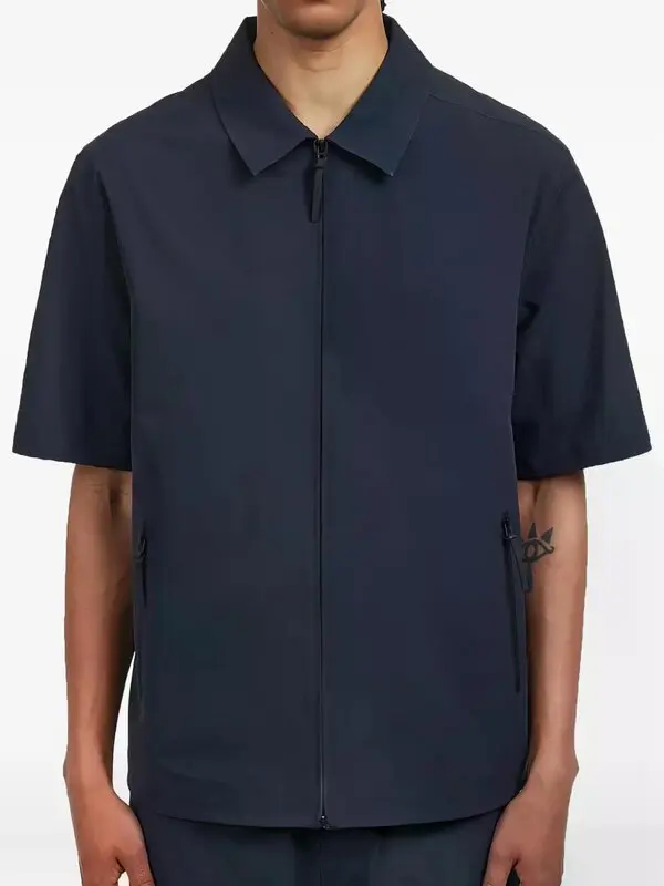 HIKING PATROL Zip-front Short-sleeve Shirt - Blue