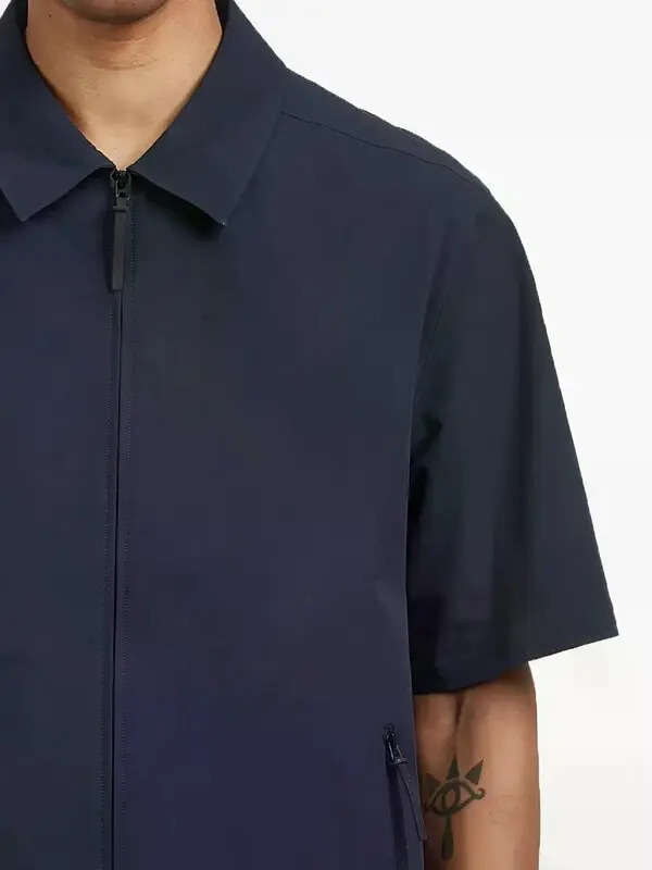 HIKING PATROL Zip-front Short-sleeve Shirt - Blue
